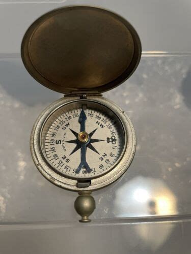Vintage Wwii Us Wittnauer Compass Pocket Watch Type Us Army Air Forces