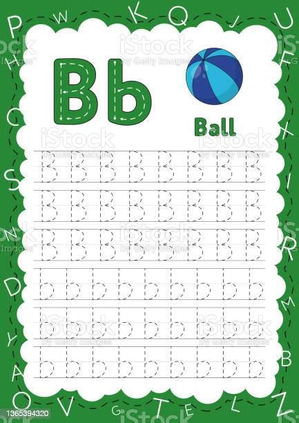 어린이를위한 필기 통합 문서 문자 학습을 위한 워크시트입니다 아이들을위한 활동 책 유치원 교육 페이지 편지 B 0명에 대한 스톡 벡터 아트 및 기타 이미지 Istock