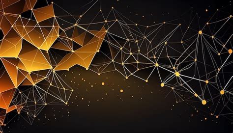 Premium Photo Generative Ai Abstract Polygonal Vector Background With Connecting Dots And Lines