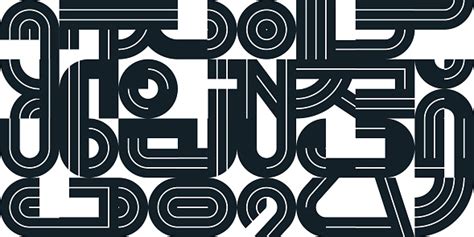 매끄러운 기하학적 패턴 벡터 문자 타이포그래피에서 가져온 흑백 요소와 추상적 인 배경 디자인 0명에 대한 스톡 벡터 아트 및