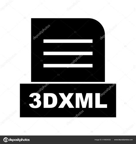 Vector 3dxml File Icon Stock Vector By ©vectorvalley 416934352