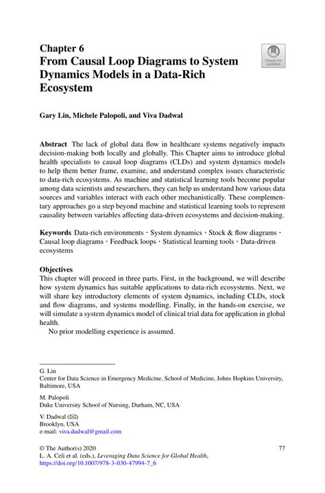 Pdf From Causal Loop Diagrams To System Dynamics Models In A Data