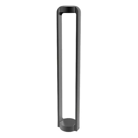 Seker Garden Bollard Light 13w Rectangular Dark Grey 3000k Ip65 H800mm
