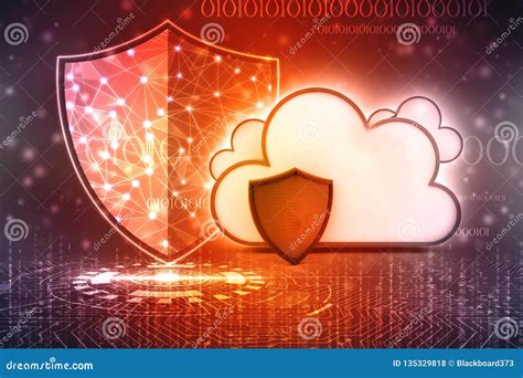 Cloud Computing In Technology Background Secured Cloud Network Stock