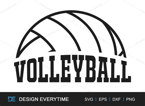 Volleyball Line Art Svg Sports Vector Illustration Par Designeverytime