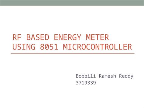 pptx rf based energy meter using 8051 microcontroller dokumen tips