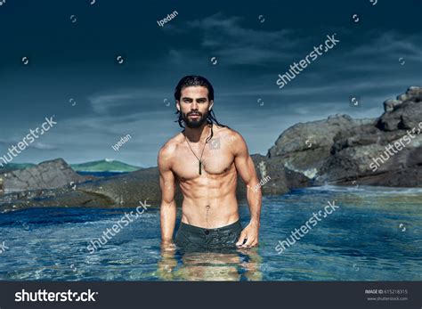 Sexy Man Coming Ocean Stock Photo Shutterstock