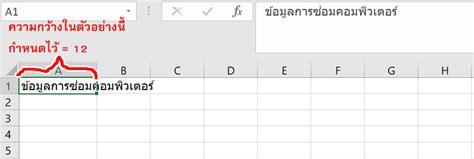 Peebun Excel การตัดข้อความให้พอดีกับความกว้างของเซลล์ที่เราต้องการ