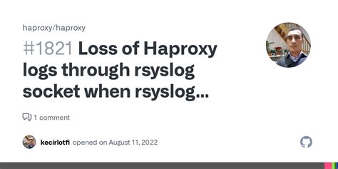 Loss Of Haproxy Logs Through Rsyslog Socket When Rsyslog Service Is Restarted · Issue 1821