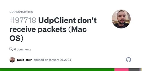 Udpclient Dont Receive Packets Mac Os · Issue 97718 · Dotnet