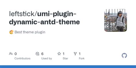 GitHub Leftstick Umi Plugin Dynamic Antd Theme Best Theme Plugin