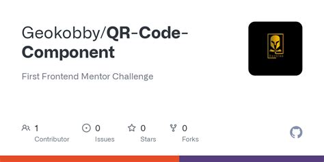 GitHub Geokobby QR Code Component First Frontend Mentor Challenge