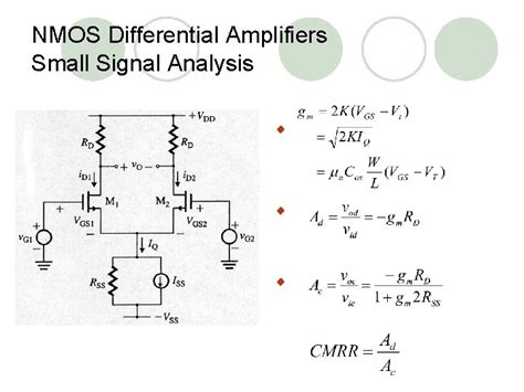 Cmos Differential Amplifier Analysis Definition