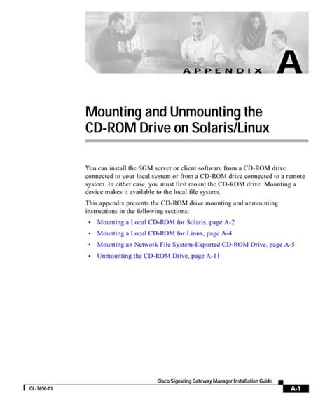 Cd Rom Mounting And Unmounting The Cd Rom Driver On Solaris Linux Pdf Operating Systems