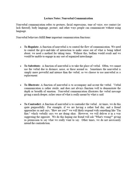 Module 3 Lecture Notes Pdf Nonverbal Communication Communication