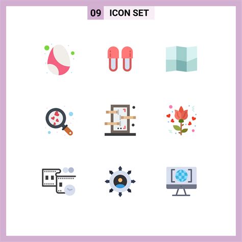 9 Thematic Vector Flat Colors And Editable Symbols Of Piercings Box