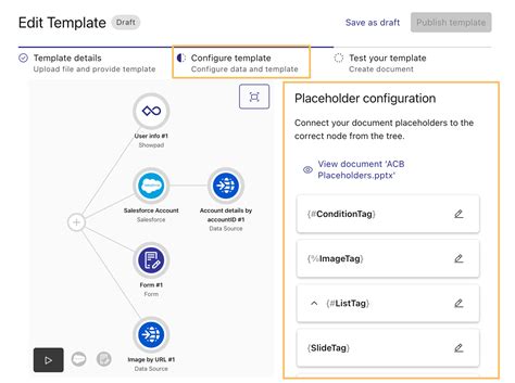 Map Automated Content Builder Template Placeholders To Preconfigured