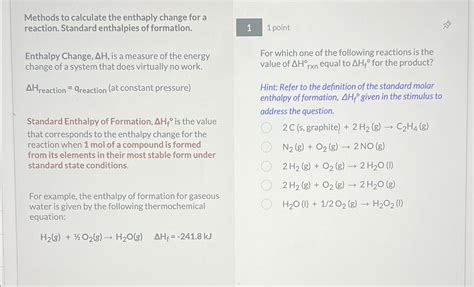 Solved Methods To Calculate The Enthaply Change For A Chegg Com