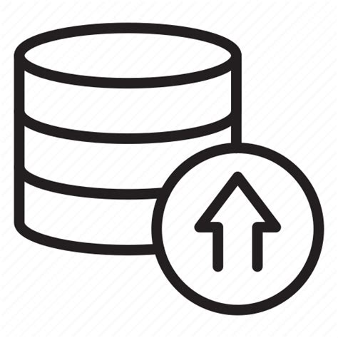 Database Data File Hosting Server Storage Upload Icon Download