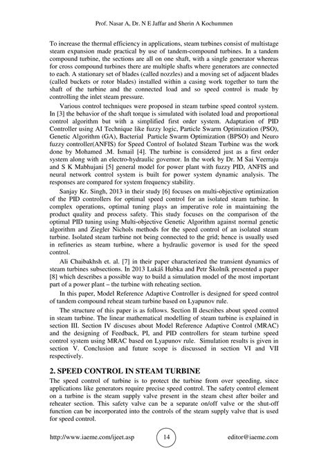 Lyapunov Rule Based Model Reference Adaptive Controller Designs For Steam Turbine Speed Pdf