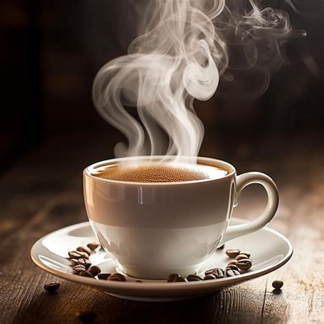 Premium Ai Image A Coffee Cup And Steam