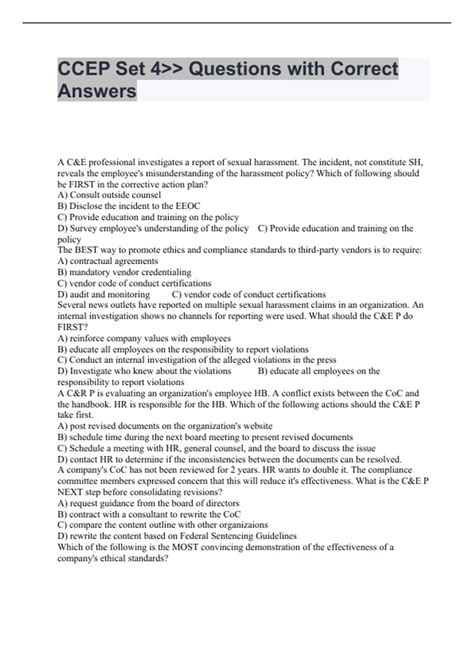 Ccep Set 4 Questions With Correct Answers Ccep Stuvia Us