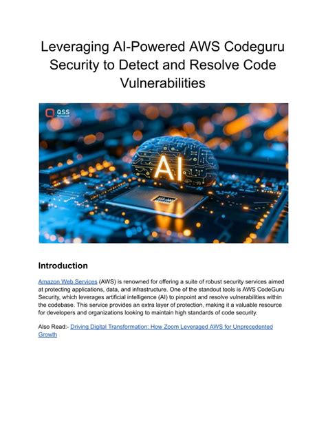 Ppt Leveraging Ai Powered Aws Codeguru Security To Detect And Resolve