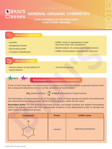4 Iupac Nomenclature Involving Functional Groups Download Free Pdf Functional Group Amine