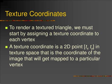 PPT Texture Mapping PowerPoint Presentation Free Download ID