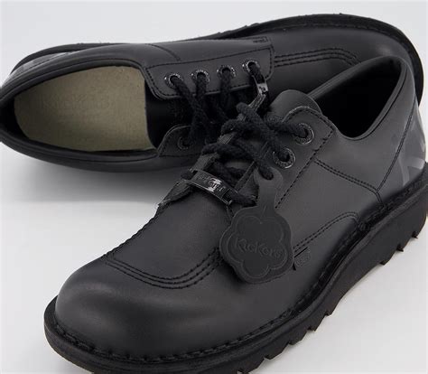Kickers Kick Lo Luxx Black School Shoes And Accessories