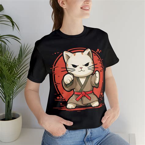 Cat Ninja Dojo T Shirt Cartoon Ninja Kitten Shirt Kitty Ninja