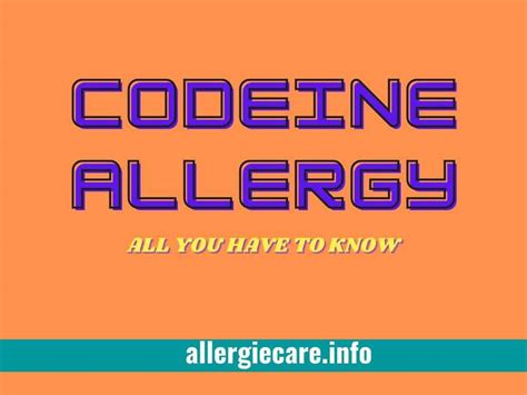Codeine Allergy Everything You Must Know Allergie Care
