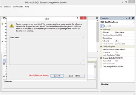 Alter Sql Table Containing Data From Design View Of Ssms Dotnet Guide