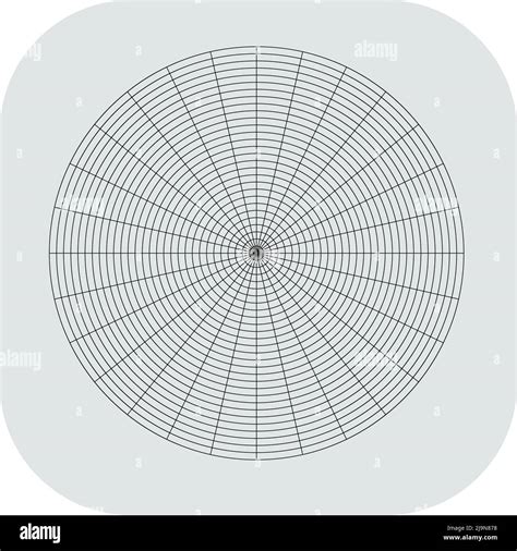 Polar Circular Grid Mesh Pie Chart Graph Element Stock Vector