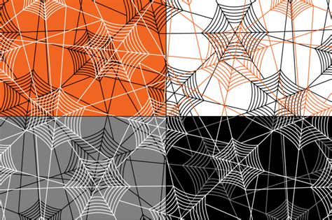 Seamless Spider Web Patterns By Melissa Held Designs TheHungryJPEG