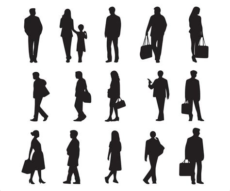 People Silhouette Vector Art Icons And Graphics For Free Download