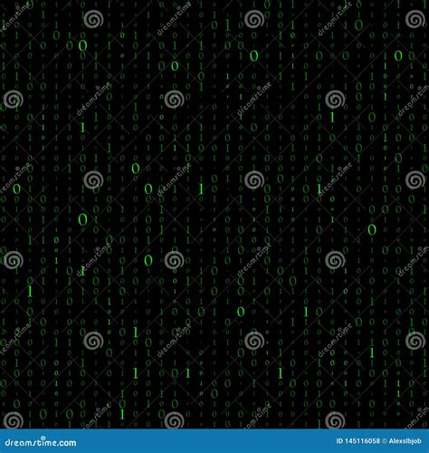 Abstract Matrix Background Binary Computer Code Coding Hacker Concept Vector Background