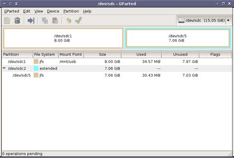 missing partitions in gparted