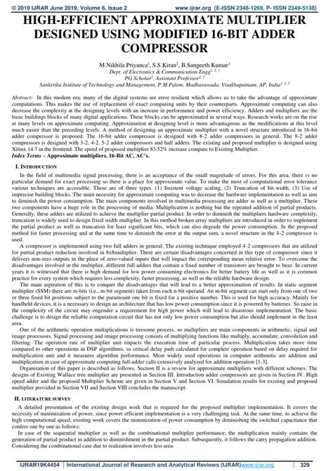 pdf high efficient approximate multiplier designed using modified 16