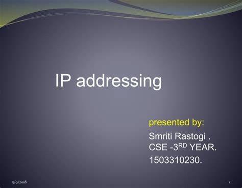 Basics Of Ip Addressing Pptx
