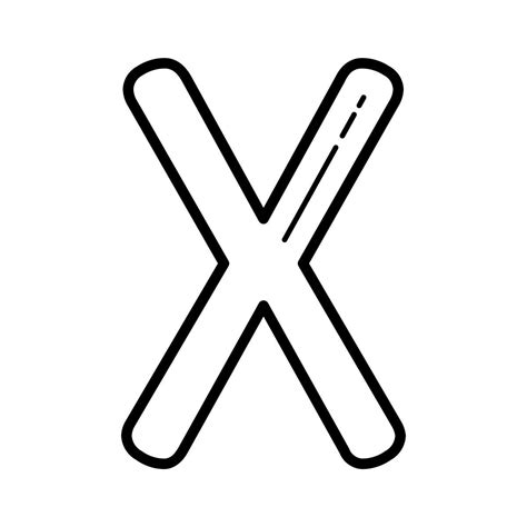 Letter X Outline