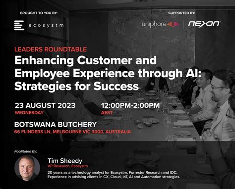 Leaders Roundtable Enhancing Customer And Employee Experience Through Ai Strategies For
