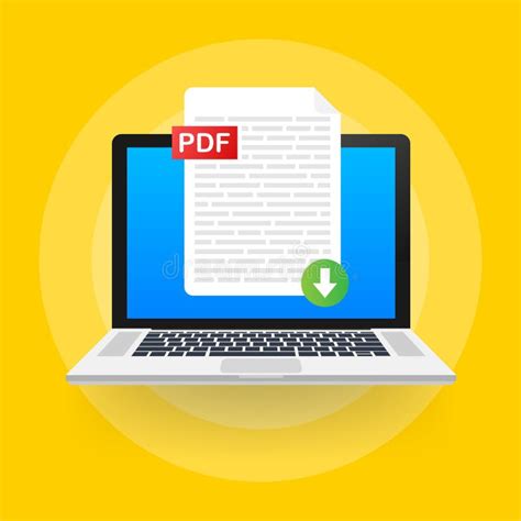 Download Css Button On Laptop Screen Downloading Document Concept