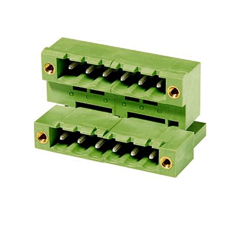 5 Mm Pitch Printed Circuit Board Pcb Terminal Block Horizontal Header Offset Double Level
