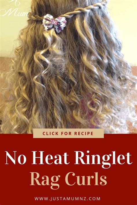 No Heat Ringlet Rag Curls Hair Tutorial Hair Curling Tutorial Long Face Hairstyles Party