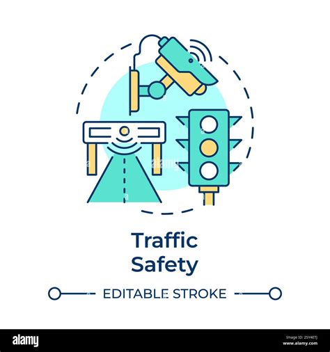 Traffic Safety Multi Color Concept Icon Stock Vector Image And Art Alamy