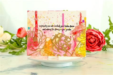 Faking Alcohol Ink Looks Color Combos With Crystal Unity Stamp Company Unity Blog