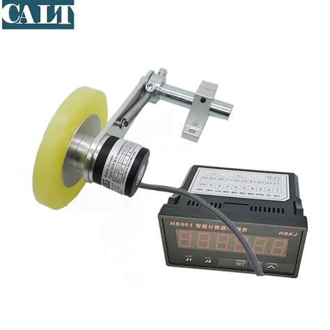 ghw38 metal mounting bracket non slip roller wheel rotary encoder with