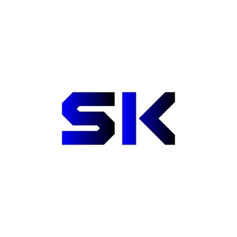 Sk 모던 로고 프리미엄 벡터