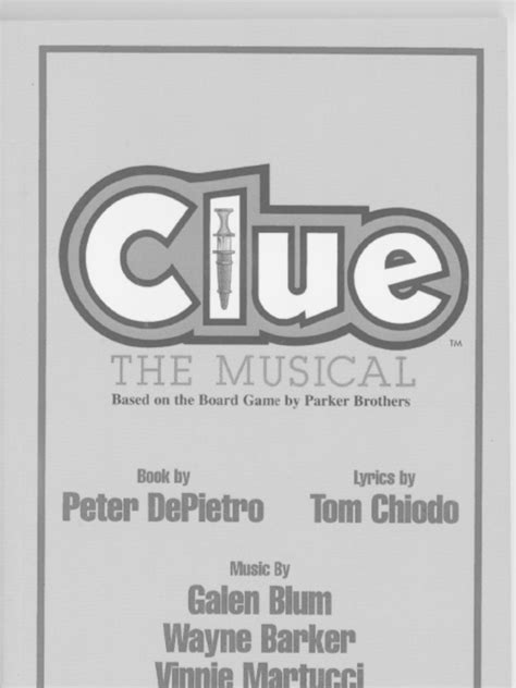 Clue The Musical Script Pdf Pdf